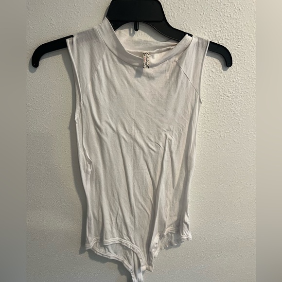 Free People | Tops | Free People White Muscle Body Suit | Poshmark